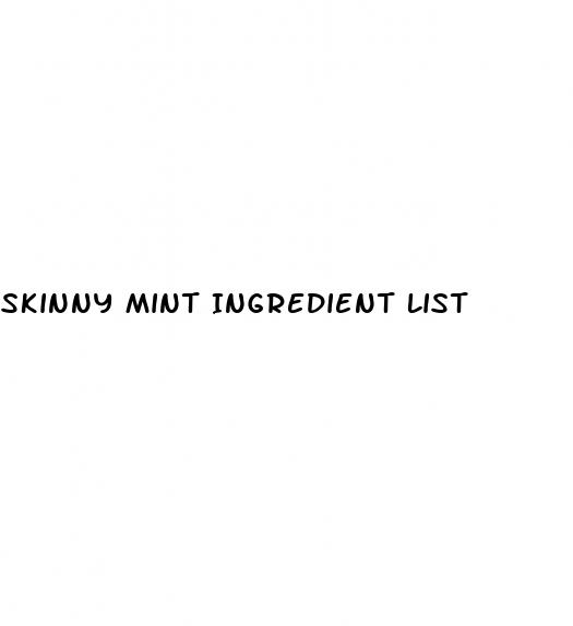 Weight Loss Tablets Skinny Mint Ingredient List