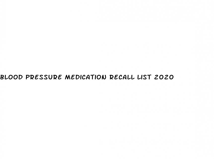 Blood Pressure Medication Recall List 2020 - ﻿RAPE Región Central
